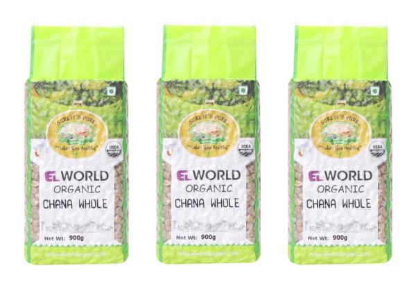 ELWORLD AGRO & ORGANIC FOOD PRODUCTS Black Chana Whole 900gm (Pack of 3 ...