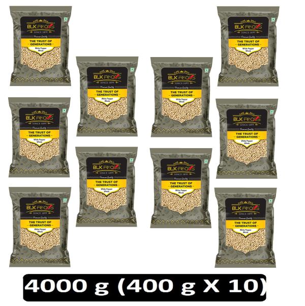 BLK Foods Daily White Pepper Whole (safed Mirch Sabut) 4000g (10 X 400g) - JioMart