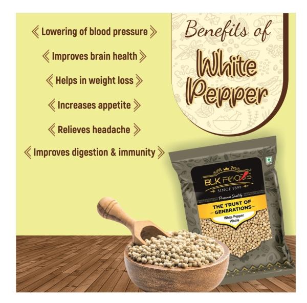 BLK Foods Daily White Pepper Whole (safed Mirch Sabut) 4000g (10 X 400g) - JioMart