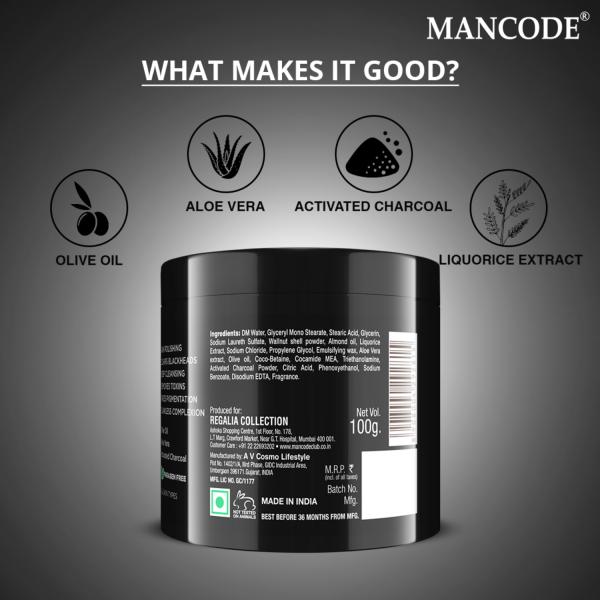 Mancode Charcoal Scrub, 100gm - JioMart
