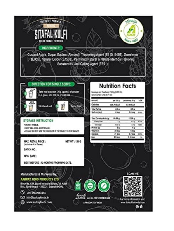 AARKAY Sitafal (Custard Apple) Kulfi Natural Instant Premix High ...