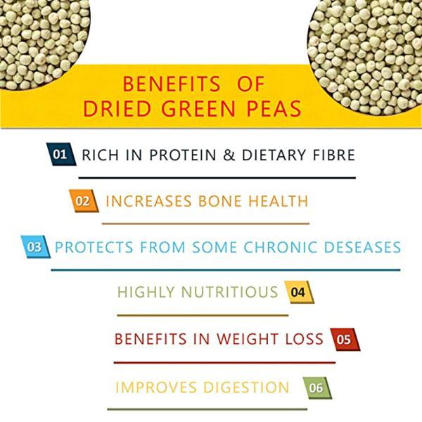 Goodness Grocery Premium Organic Dry Green Vatana / Matar Beans / Green ...