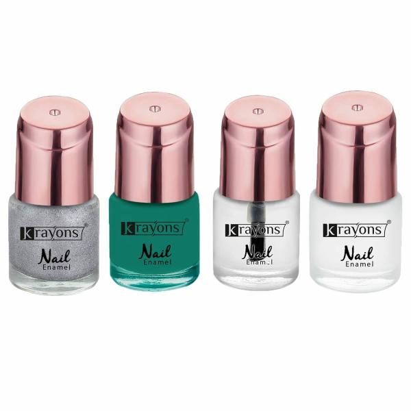 Krayons Crazy Gel Nail Enamel Waterproof Quick Dry Silver Glitter ...