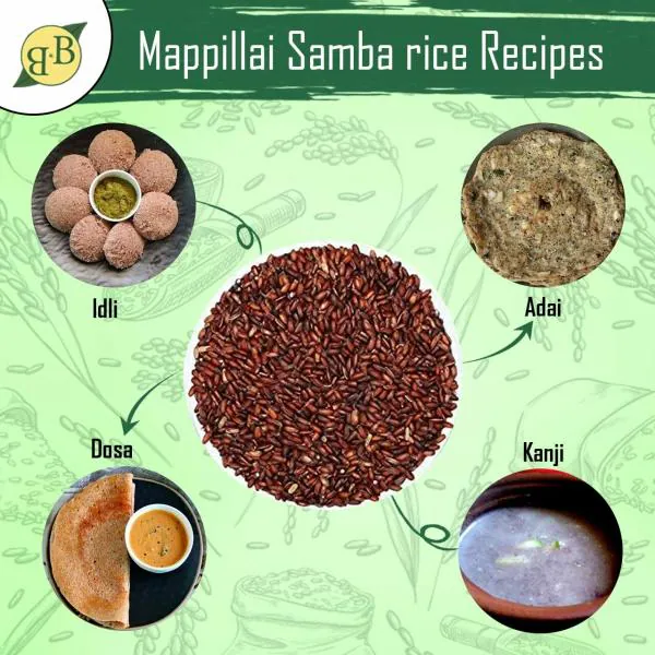 B&B Organics Mappillai Samba Red Rice / Traditional Red Rice / Bride ...