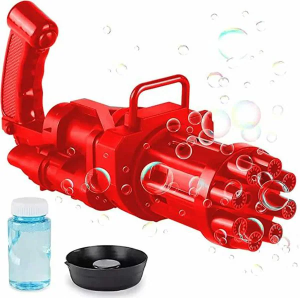 Trade Globe Gatling Bubble Gun, Automatic Bubble Machine Gun Toy for ...