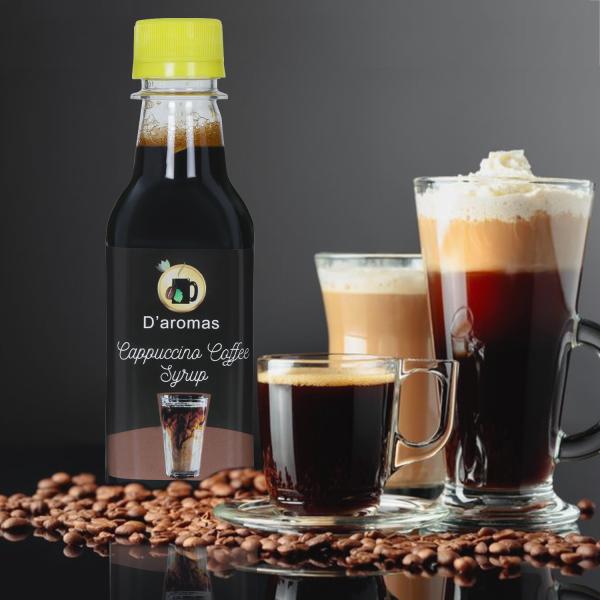 D'aromas Cappuccino, Hazelnut Coffee Syrup 250ml x 2, Instant Syrup for ...