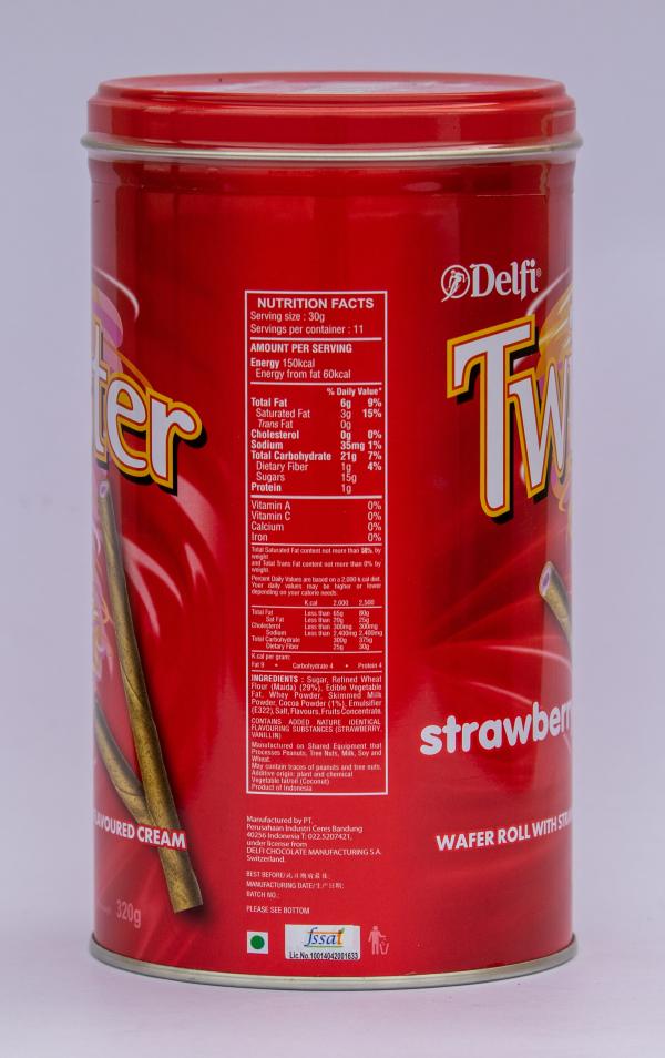 Delfi Twister Strawberry Wafer Rolls with Cream 320 Gm - JioMart