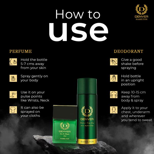 DENVER Hamilton Gift Set Combo 200 ml Deodorant + 60 ml Perfume ...