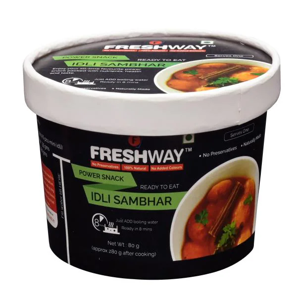 Freshway Ready to Eat Combo Pack of 2 Idli Sambhar, 2 Poha , 2 Upma ...