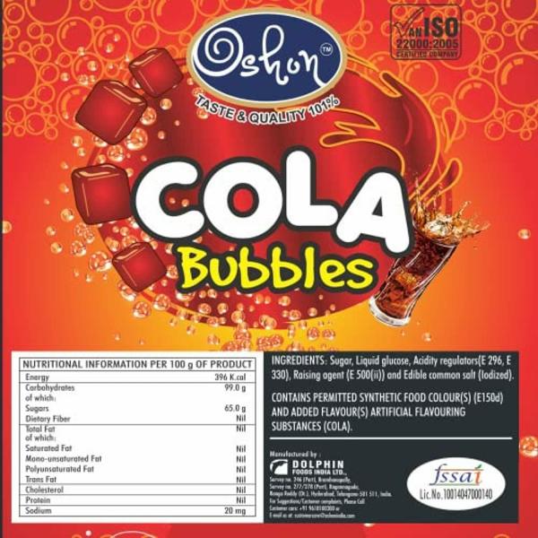 Oshon Splashy Cola Bubbles Candy Experience the Burst of Cola Flavour ...