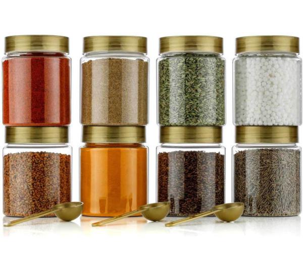 AMBIOUS Clear,Gold Plastic Container Set 350 ml - JioMart