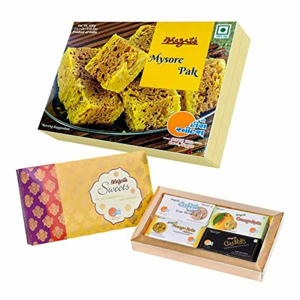 Bhagats Heera Sweets Mysore Pak and 4 In 1 Son Roll with Almonds and ...