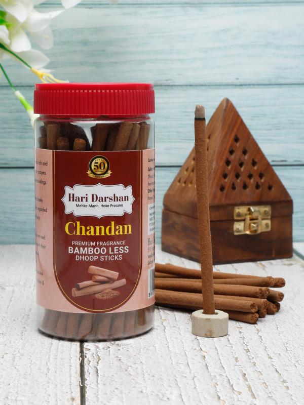 Hari Darshan Chandan Bamboo Less Dhoop Sticks (Pack of 3, 125g Each) - JioMart
