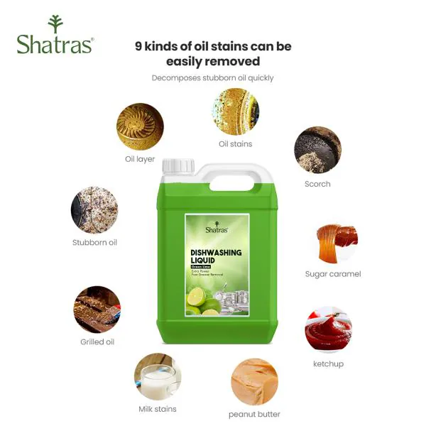 Shatras Dishwash Liquid Lemon Cleansing Antimicrobial action with long ...