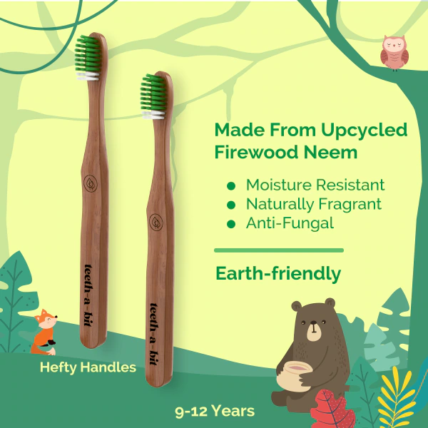 teeth-a-bit The Pledge Therapeutic Neem Toothbrush Kids (9-12 Years ...