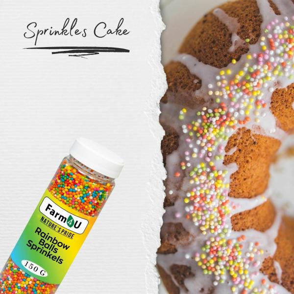 Pack of 3 Dark Choco Strands Vermicelli, Colored Rainbow Balls, Silver ...