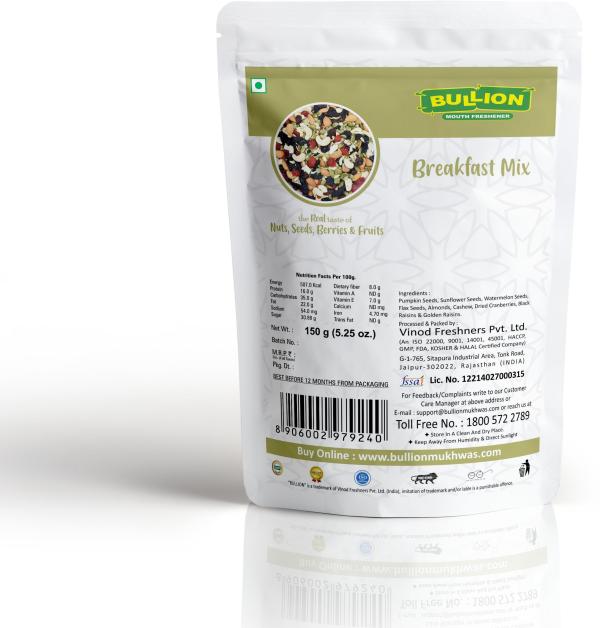 Bullion Mouth Fresheners, Breakfast Mix Assorted Seeds And Nuts, 150G ...
