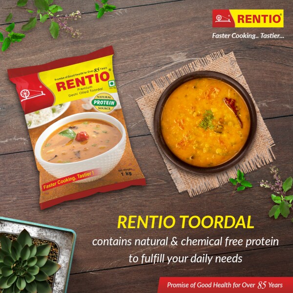 RENTIO 5 Kg Oiled Toor Dal | Fresh Premium Desi Oily Tur/Arhar Dal - JioMart