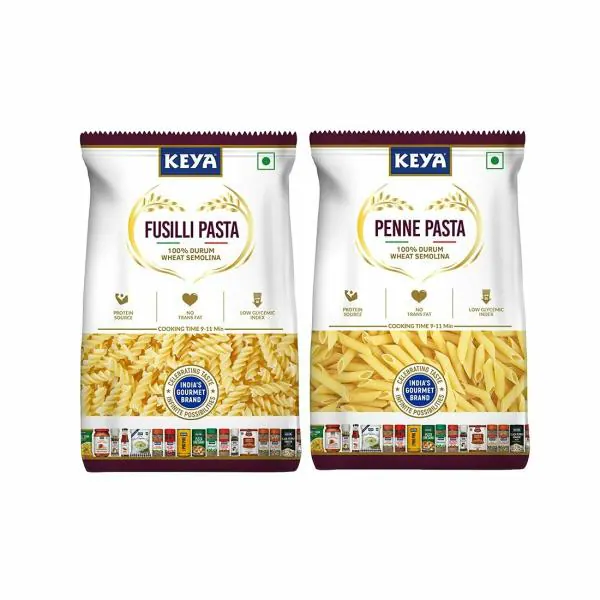 Keya Gourmet 100% Durum Wheat Semolina Pasta Combo | Fusilli Pasta x 1 ...