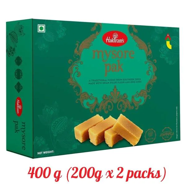Haldirams Mysore Pak 400 g (200g x 2 packs) - JioMart