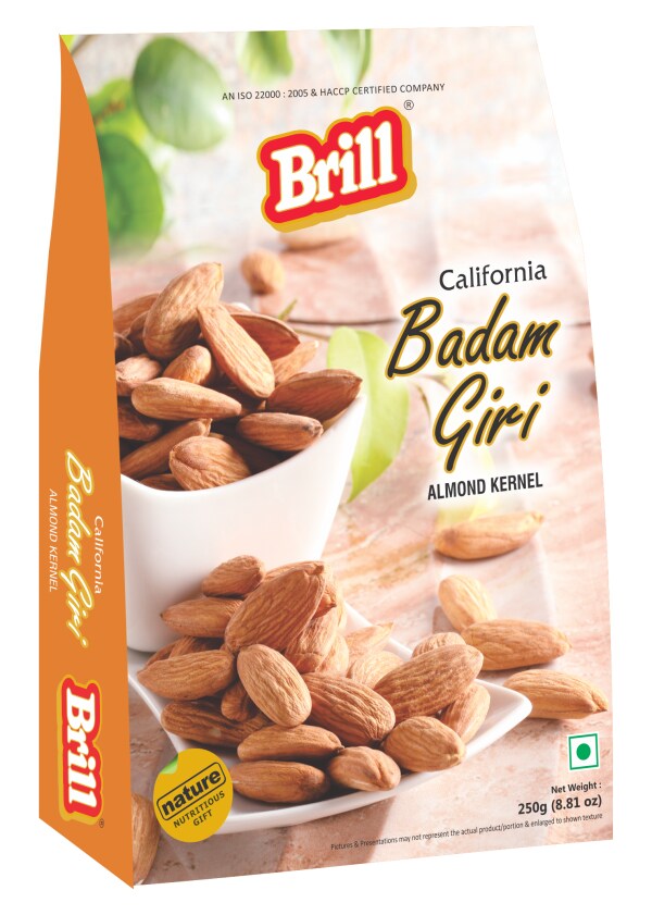 Brill Roasted & Salted (Badam) Almonds 250g - JioMart