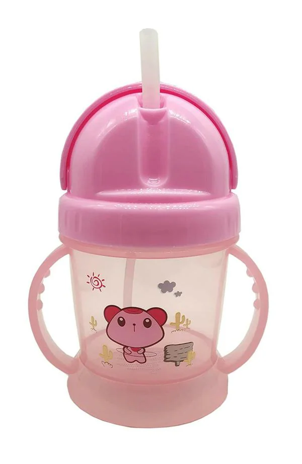 Te Quiti Pink & Purple Plastic Leakproof Durable BPA Free Non Toxic Bunny Teddy Bear Design ...