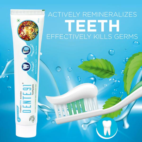 Dente91 Toothpaste, Natural Oral Defence with Remineralization for ...