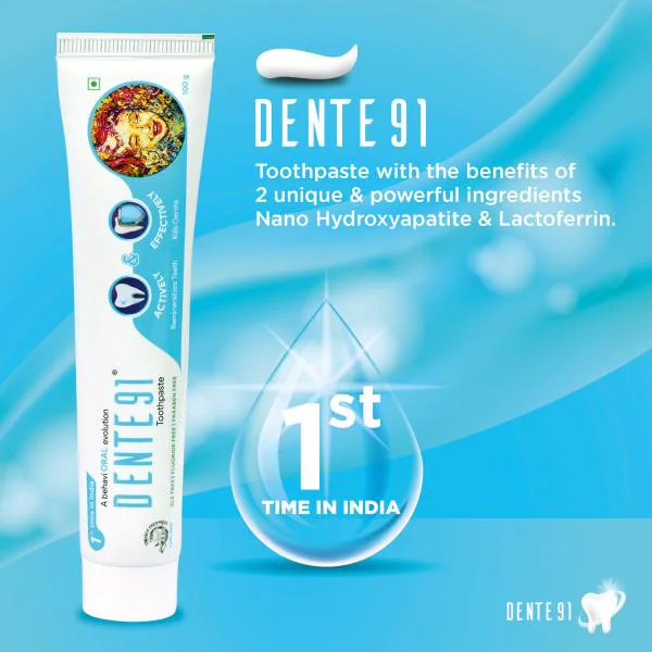 Dente91 Toothpaste, Natural Oral Defence with Remineralization for ...