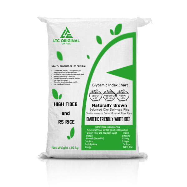 LTC Original Dia Rice - Diet and Diabetic White Rice - 30 Kgs - JioMart