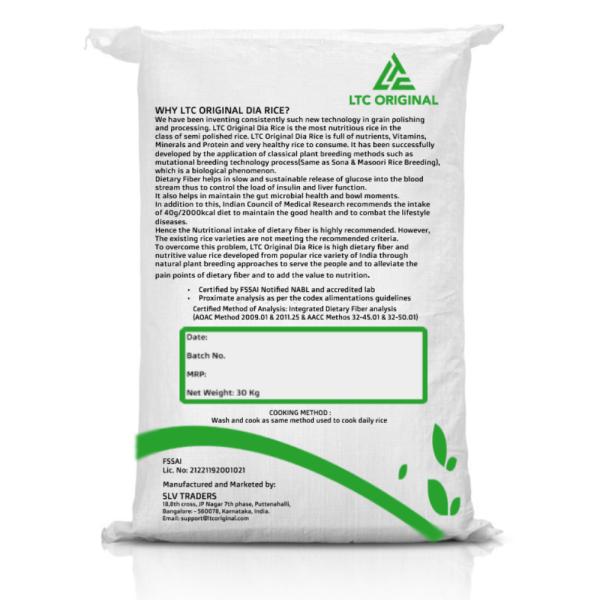 LTC Original Dia Rice - Diet and Diabetic White Rice - 30 Kgs - JioMart