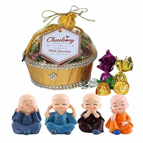 Chocoloony Chocolate Basket with Monks Milk Flavour for New Year Gift ...
