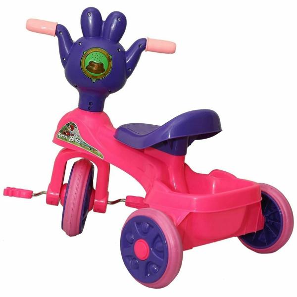 Goyal's Pink Plastic and ABS Rambo Kandy Baby Tricycle with Music and ...