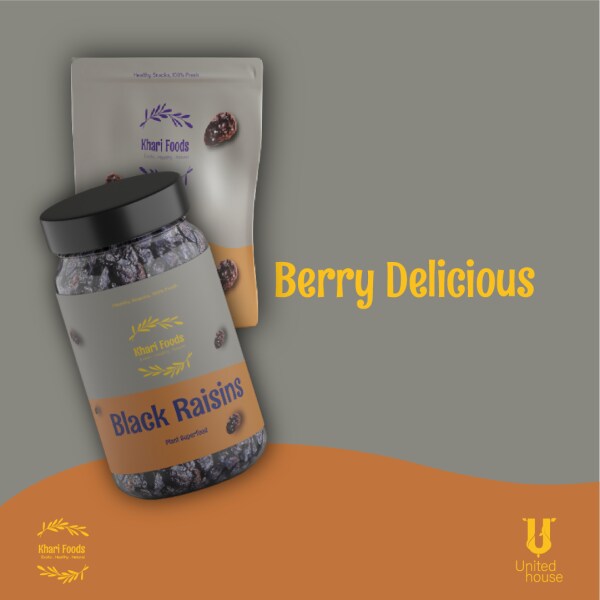 Khari Foods Dried Seedless Black Raisins / Kismis, Kishmish Dry Fruits ...