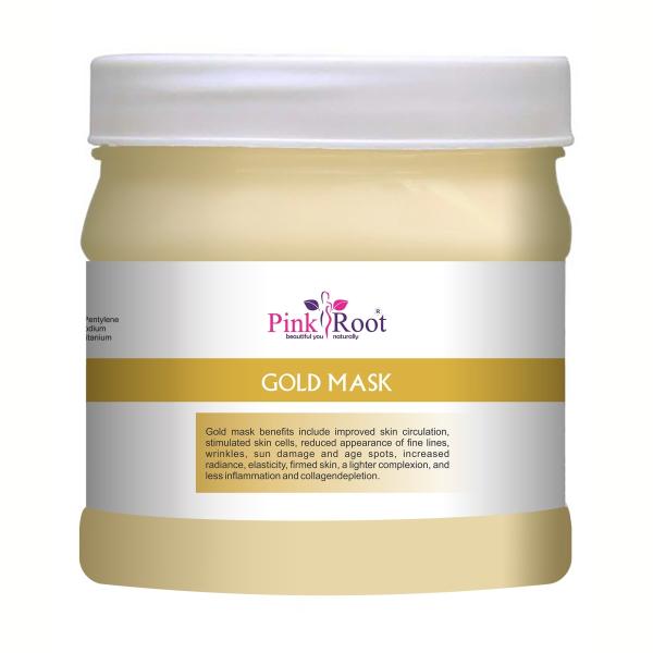 Pink Root Men and Women Gold Mask Enriched with Orange Peel and Gold ...