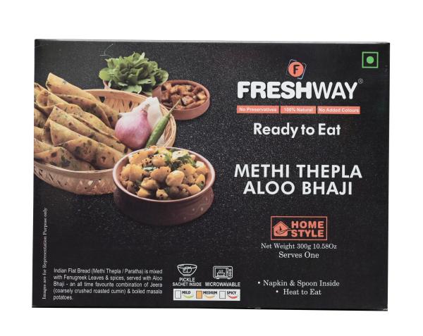 Freshway Ready To Eat Combo Pack of 4 - Methi Paratha- Aloo Bhaji ...
