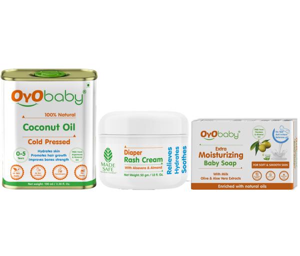 OYO BABY Kit for New Born Baby Boy & Girl 3 Skin and Hair Care Baby ...
