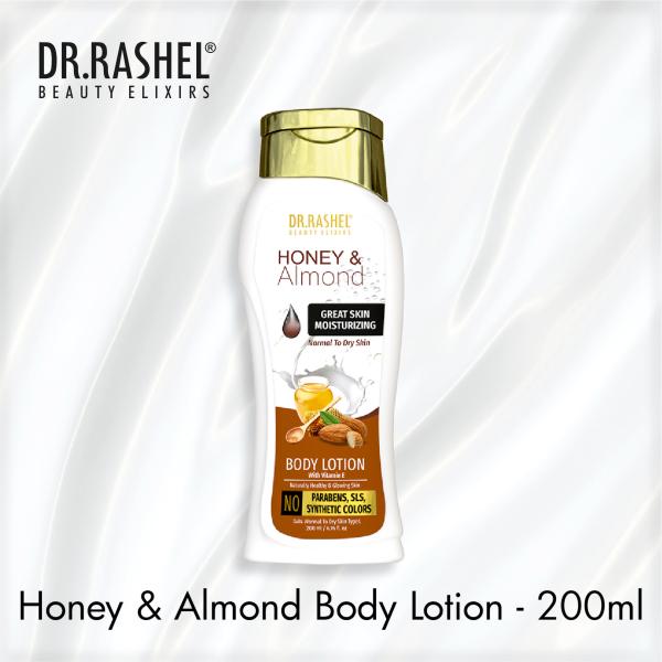 DR.RASHEL HONEY & ALMOND BODY LOTION WITH VITAMIN E FOR NATURAL HEALTHY ...