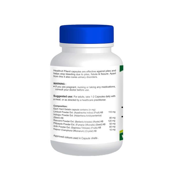 Healthvit Pilenil Supplement 60 Capsules - JioMart