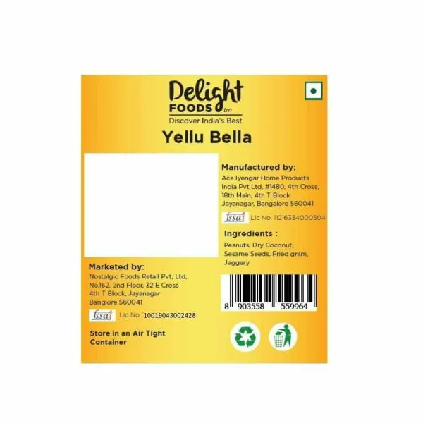 Delight Foods Sankranti Special - Yellu Bella | Shankranti | Lohri ...