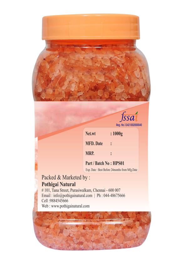 Pothigai Natural Himalayan Pink Salt,2000g / 84+ Minerals / Healthy ...