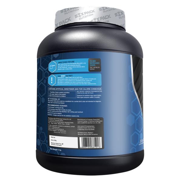 Six Pack Nutrition Double Chocolate Flavour Whey ABC Protein Powder 2 ...