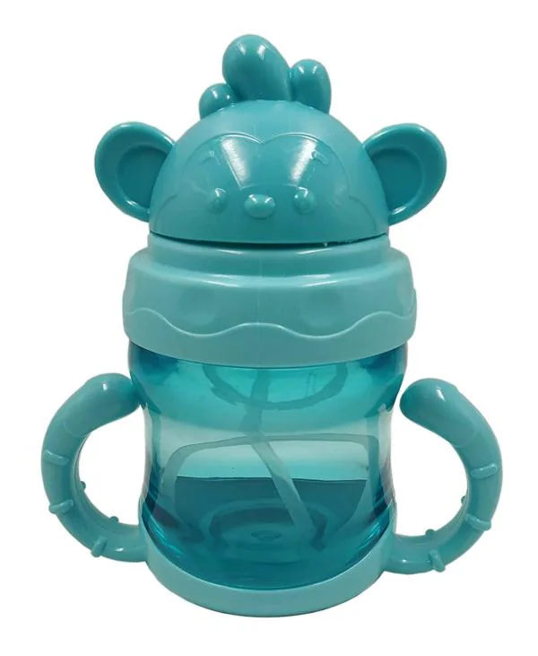 Te Quiti Blue Plastic Leakproof Durable BPA Free Non-Toxic Baby Sipper With Straw 240ml - JioMart