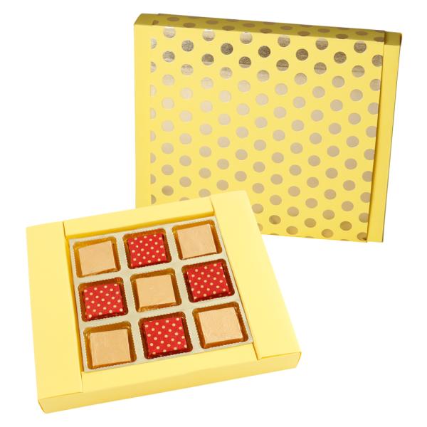 SurpriseForU 9 Pieces Tasty Homemade Chocolates In Yellow Box ...