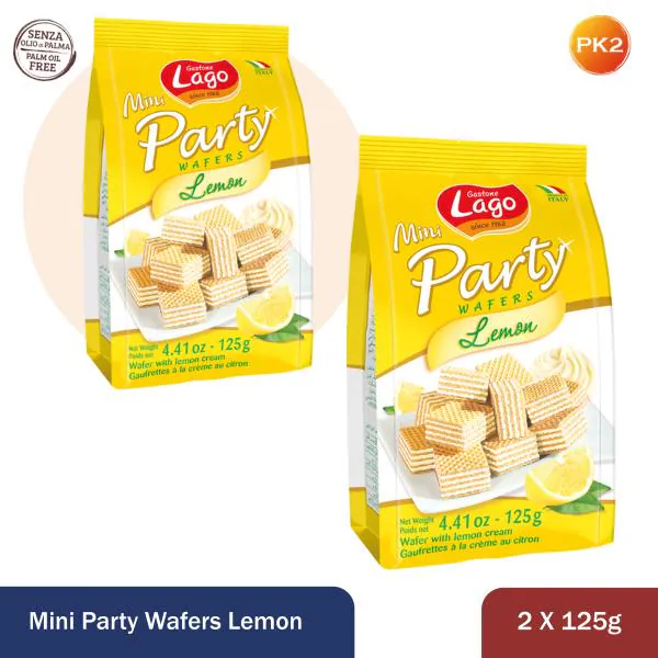 Lago Mini Party Wafers Lemon Cream 250g (Pack of 2) - JioMart