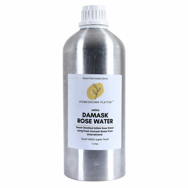 Homegrown Platter Edible Damask Rose Water for cooking, drinking [1 ...