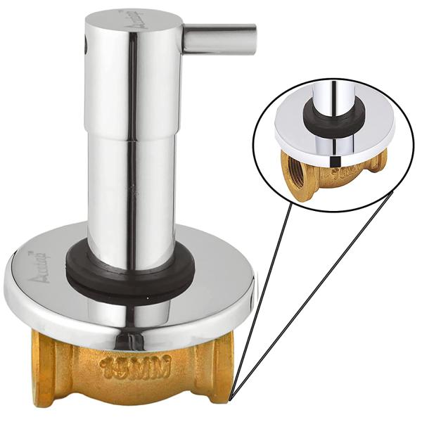 Acetap Brass 15MM Concealed Stop Valve Nexa Series Chrome Plated With ...