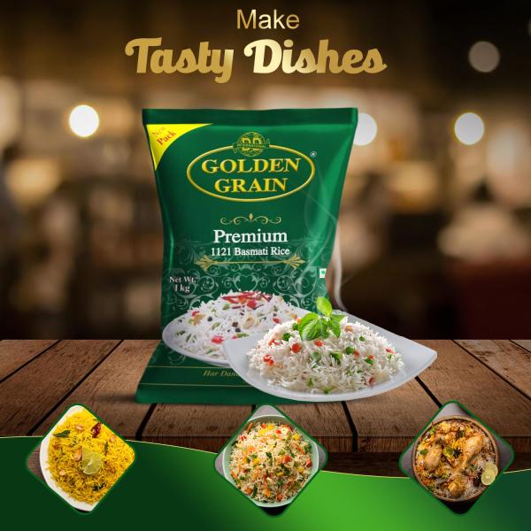 GOLDEN GRAIN Premium Basmati Rice 1Kg, Briyani, Pulao Rice - JioMart