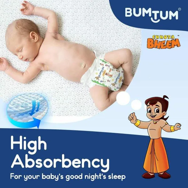 Bumtum Chota Bheem Baby Diaper Pants with Leakage Protection (XXL, 66 ...