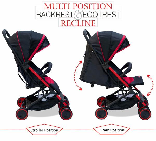 Fisher Price - Fly Light Stroller Cum Pram - Red - JioMart