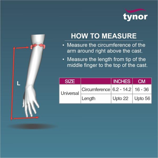 Tynor Cast Cover Arm, White, Universal Size, 1 Unit - JioMart